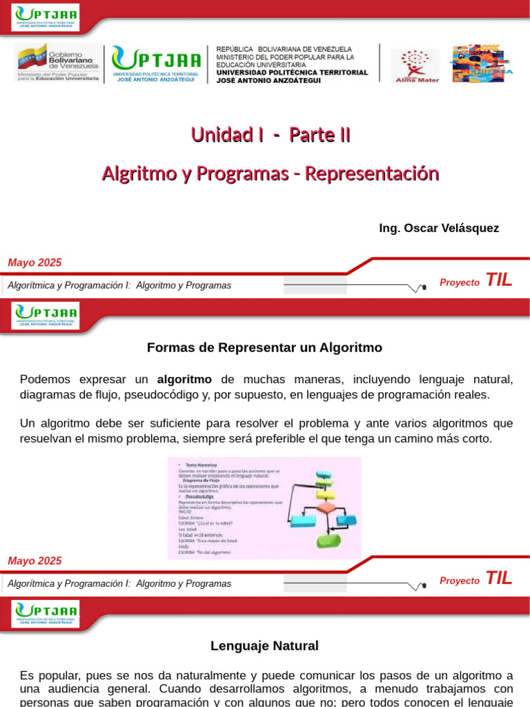Algoritmos Programas - Parte-2 - 12may25 | PDF | Algoritmos | Programación de computadoras