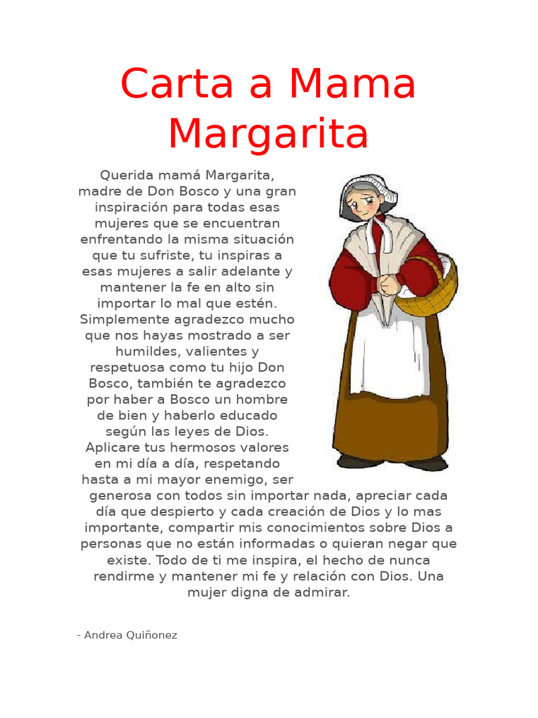 Carta A Mama Margarita | PDF
