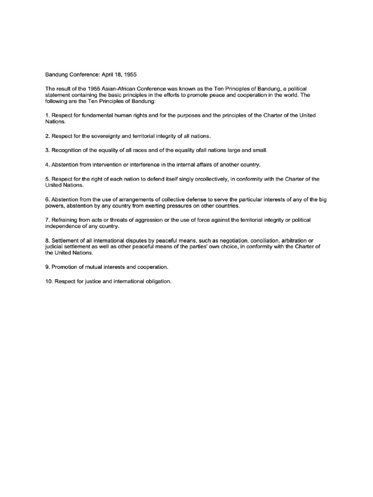 Bandung ConferencePrinciples - PDF - Nextcloud | PDF