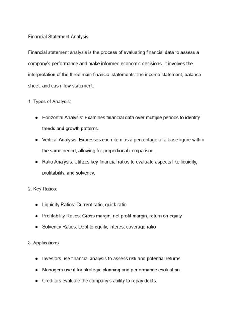 FS Analysis (Notes Only) | PDF