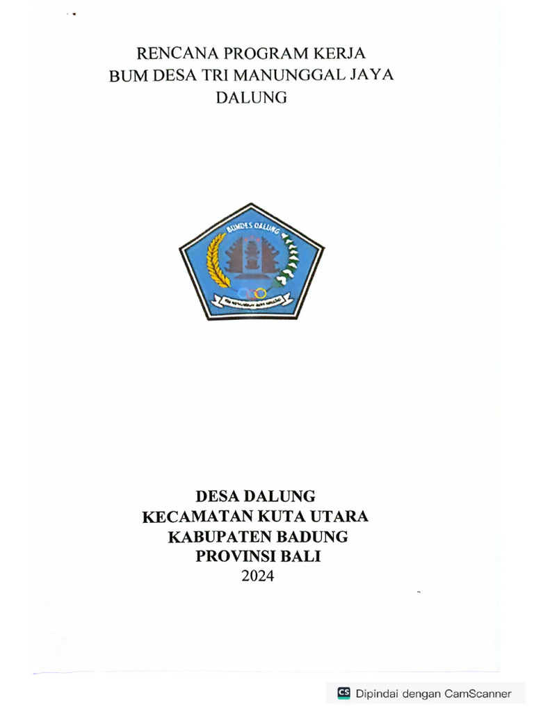 2024 - Rencana Program Kerja BUM Desa Dalung | PDF