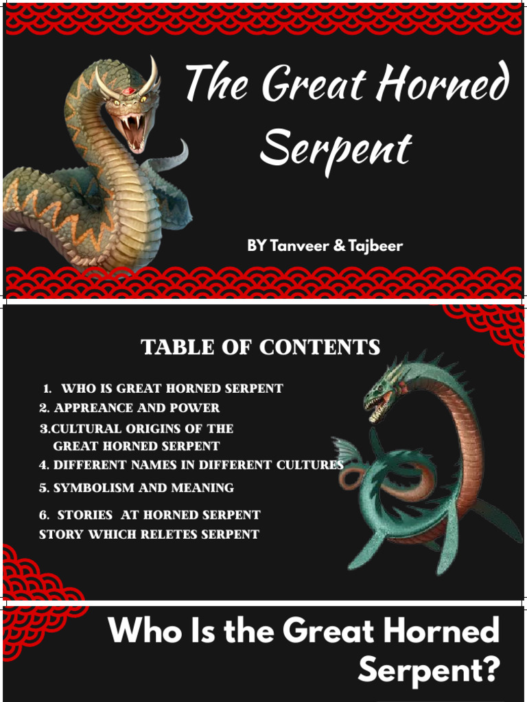 Great Horned Serpent: Myths & Symbolism | PDF