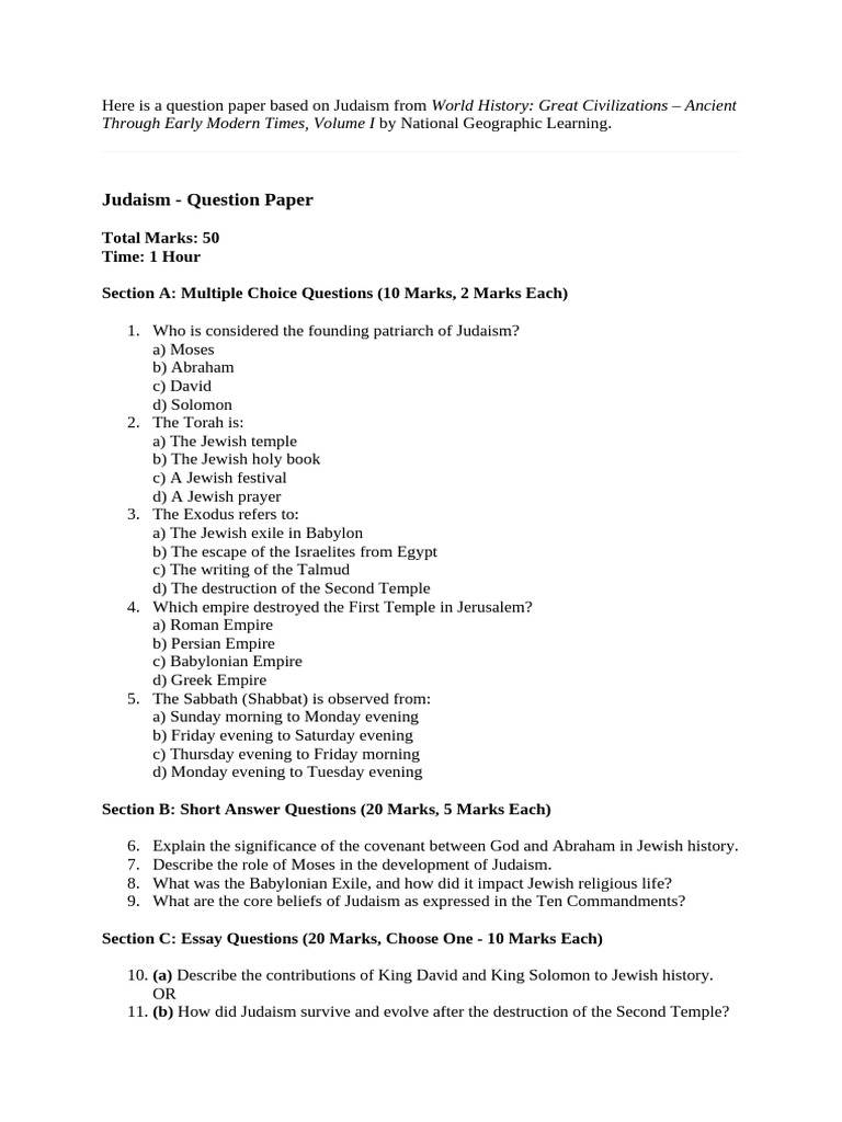 History Paper 1 | PDF