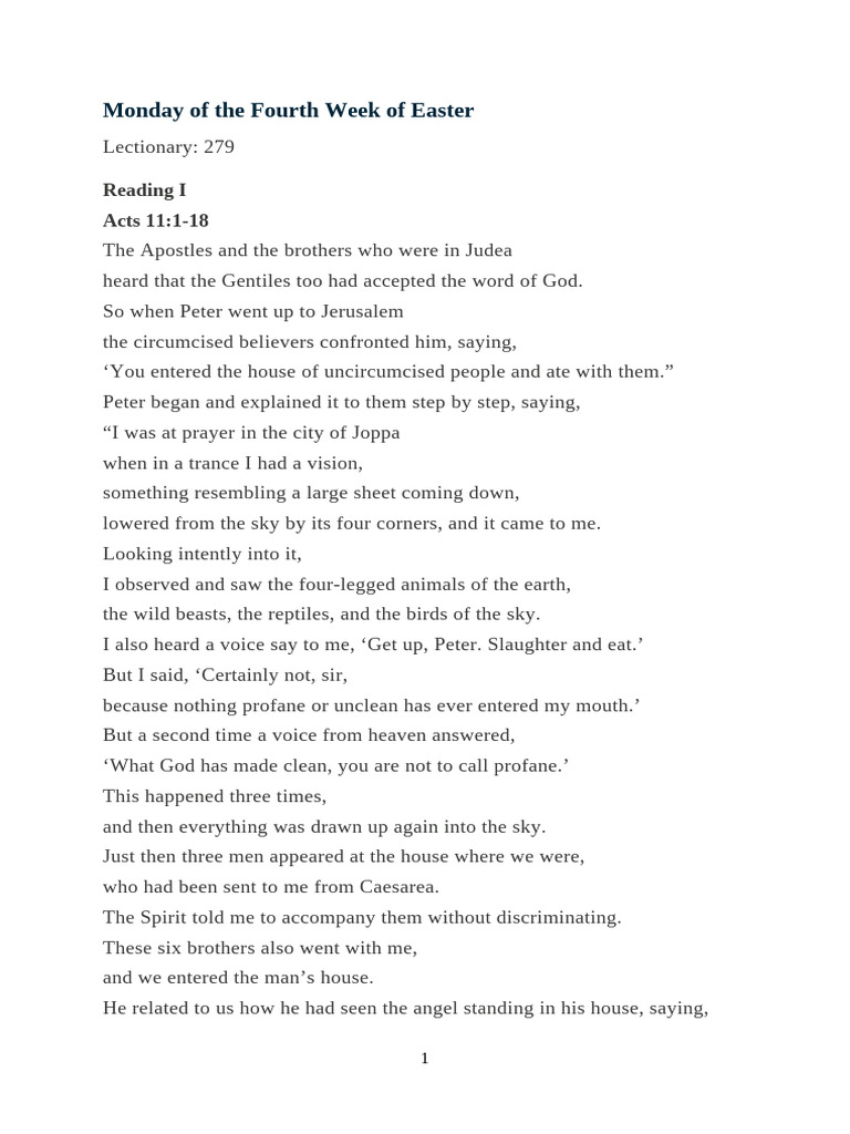 Easter Week Readings and Reflections | PDF | Paul The Apostle | Early ...