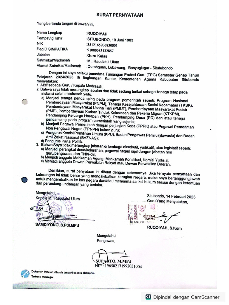 Ruk Pernyataan 2025 | PDF
