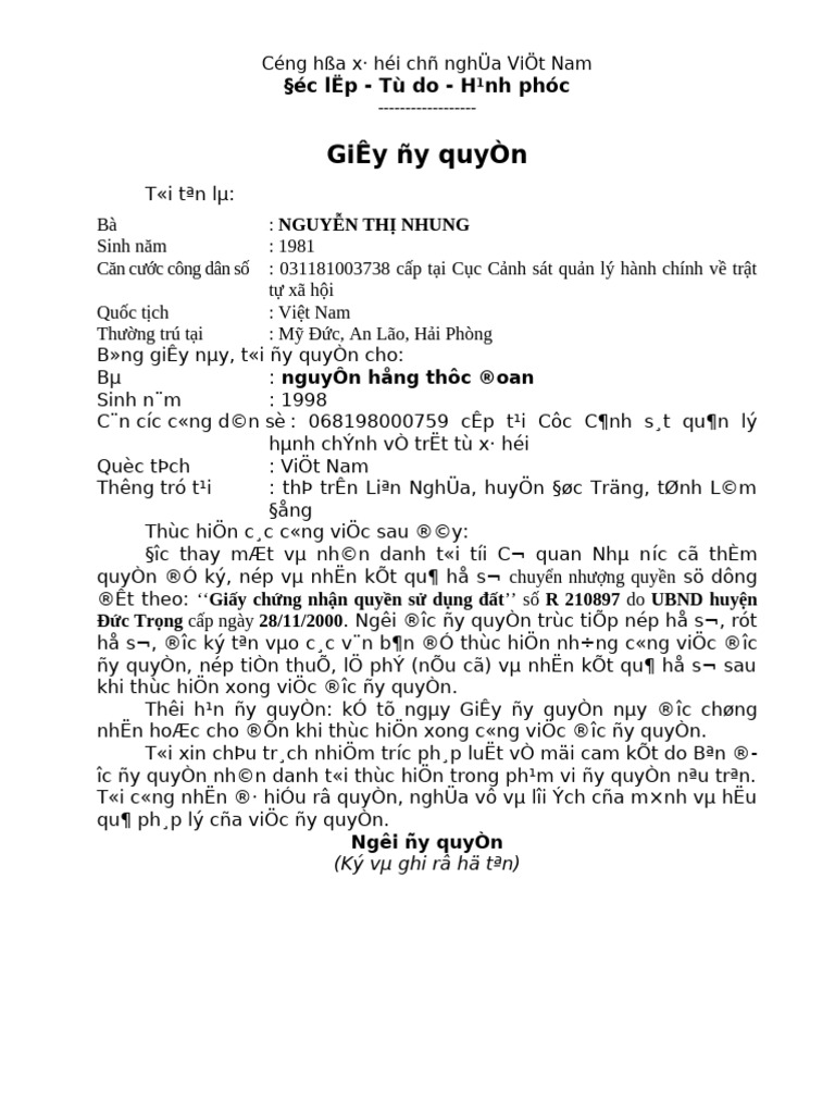 giay uy quyen R 210897 | PDF