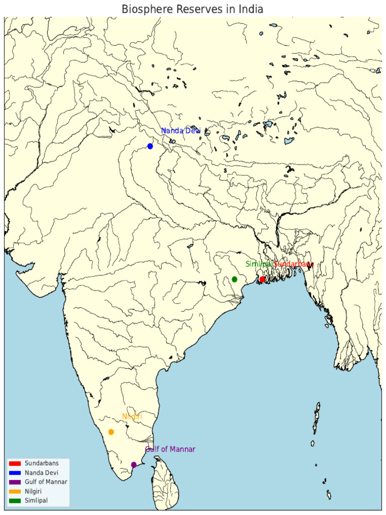 India Biosphere Reserves Map | PDF