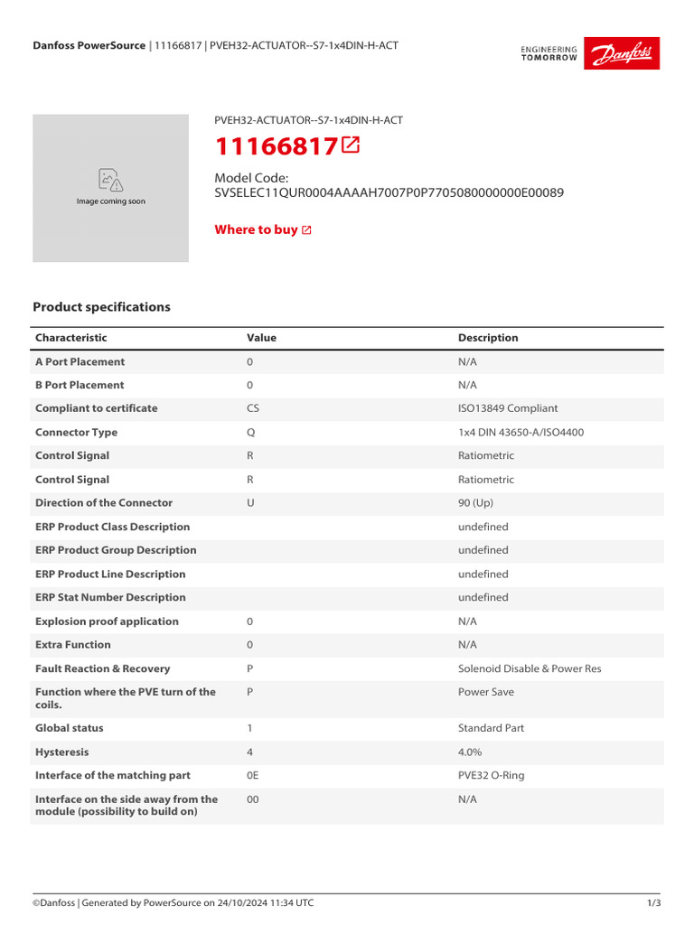 Danfoss-product-details-2024-10-24 | PDF | Computer Engineering | Electricity