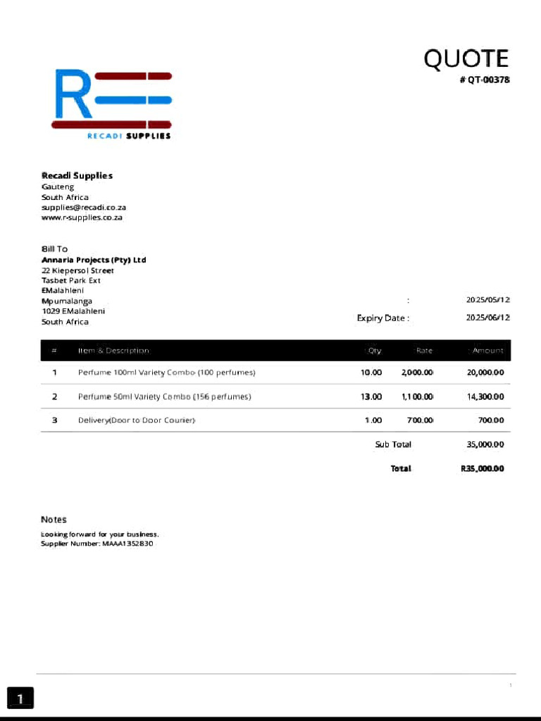 Supplier Quotations | PDF