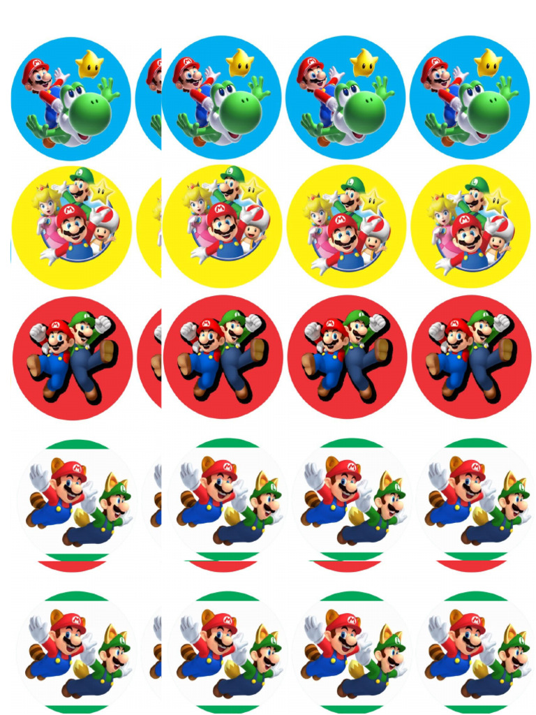 Ideas De Estampas De Mario Para Regalos Pdf