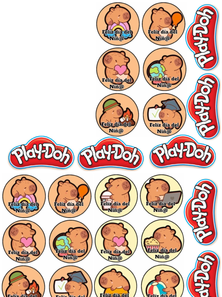 Logo de Plastilina Playdoh y Estampa Capibara | PDF