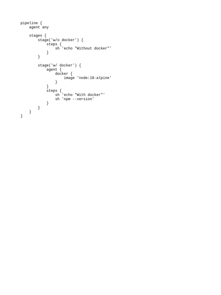 Jenkinsfile 1 | PDF