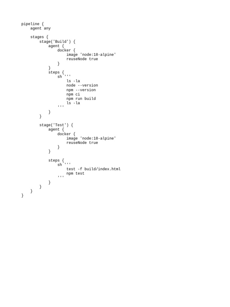 Jenkinsfile 3 | PDF