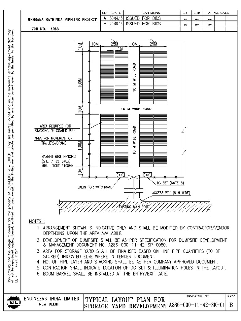 A286-000-11-42-SK-01-Pipe Storage Yard | PDF