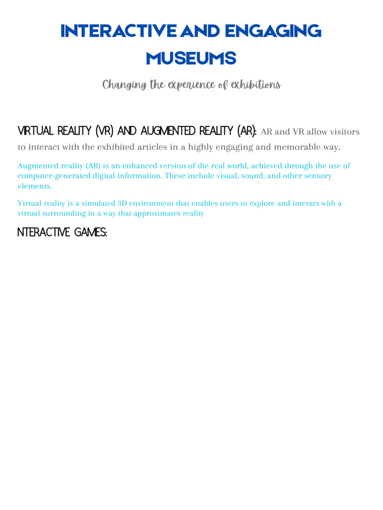 Interactive and Engaging Museums | PDF