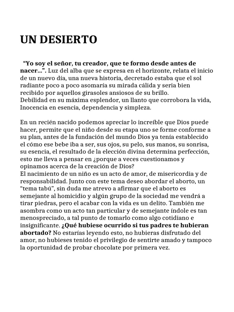 Un Desierto | PDF