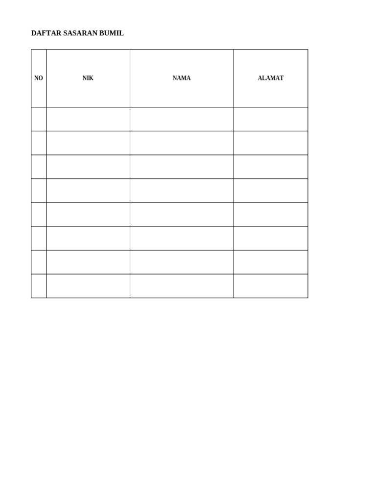 Format Bumil, Pascasalin, Dan Baduta Juli | PDF