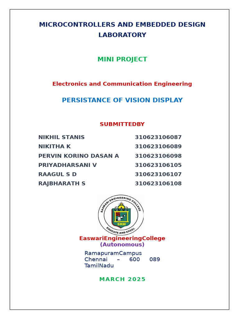 Mesd Project Thesis | PDF | Arduino | Light Emitting Diode