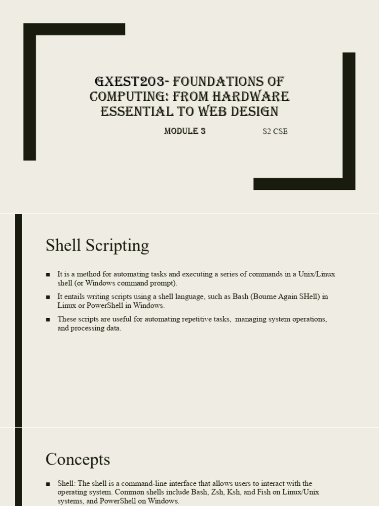 I Am Sharing 'FC - MOD3 - Shell - Scripting-1' With You | PDF | Command Line Interface | Scope ...