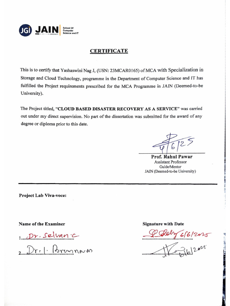 Yashaswini Certificate | PDF