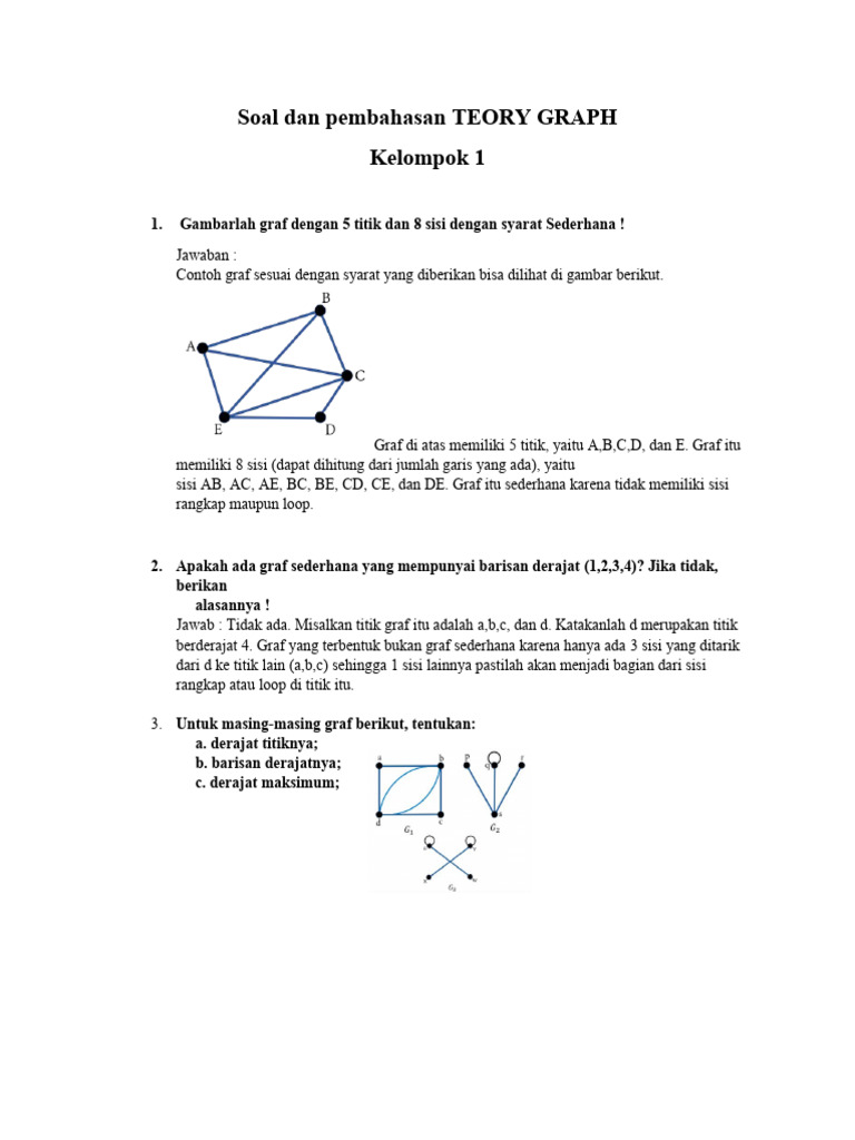 Soal Dan Pembahasan TEORY GRAPH | PDF