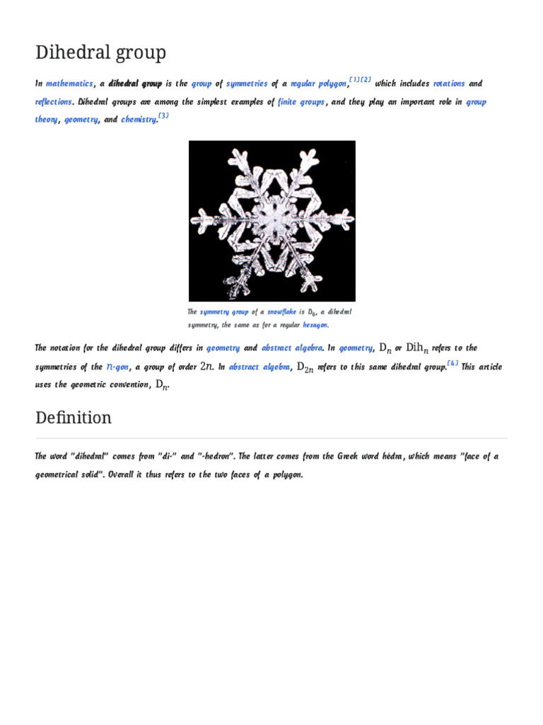Dihedral Groups and Symmetries Explained | PDF | Group (Mathematics ...