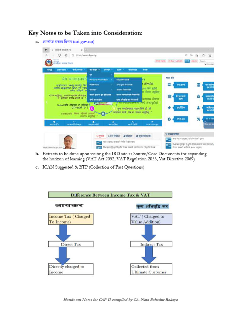 CAP-II VAT Class D1-D2 Basic Understaning of VAT | PDF | Value Added ...