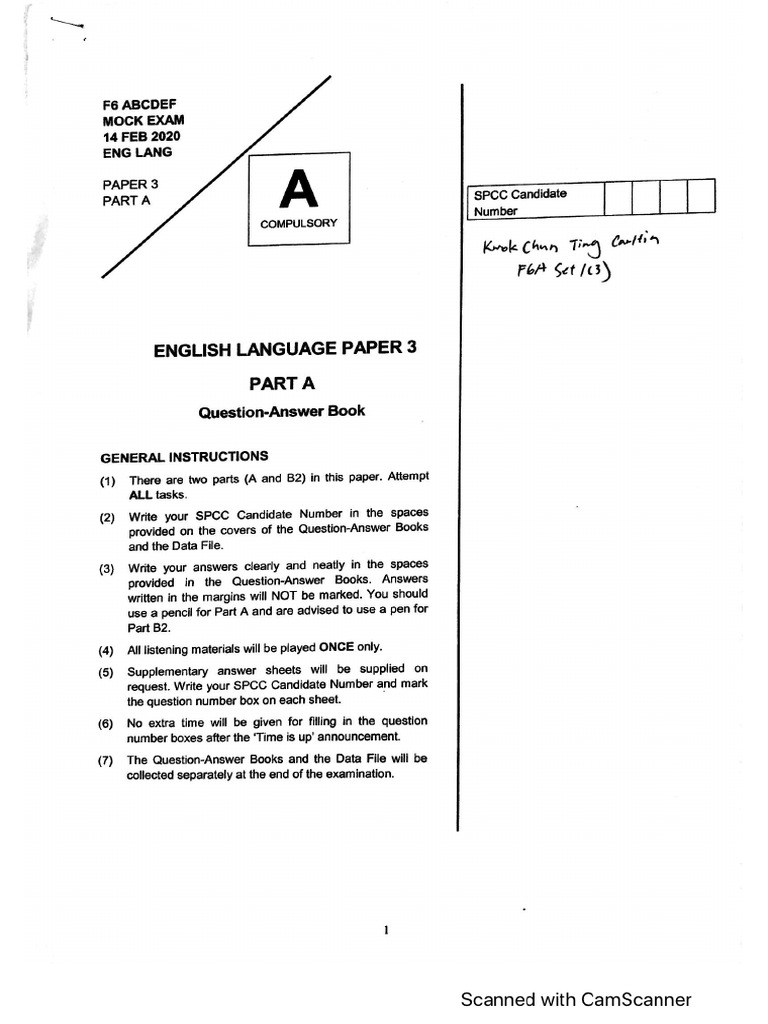 Paper 3 Script | PDF
