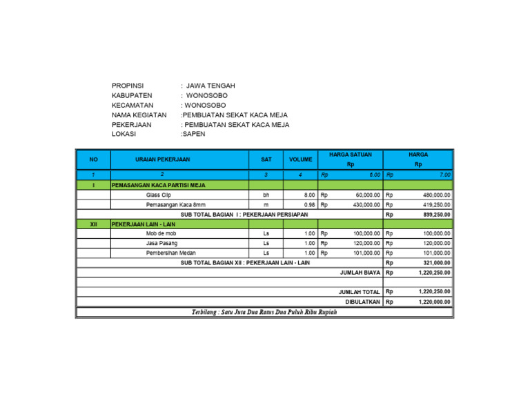 Rev Sekat Meja Kaca | PDF