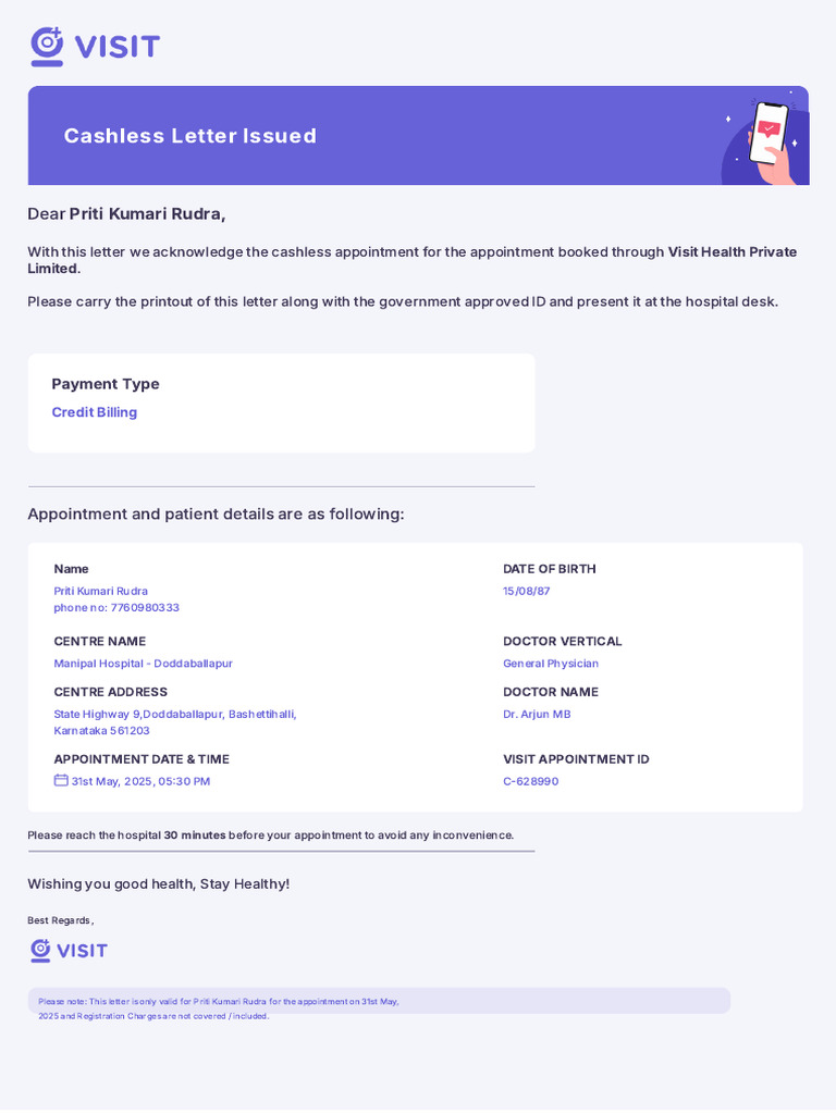 Cashless Letter | PDF