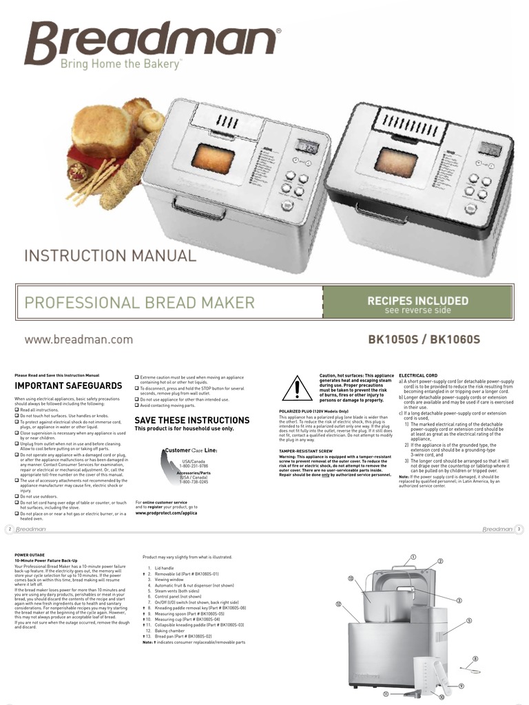 Breadman Recipe | PDF | Breads | Flour