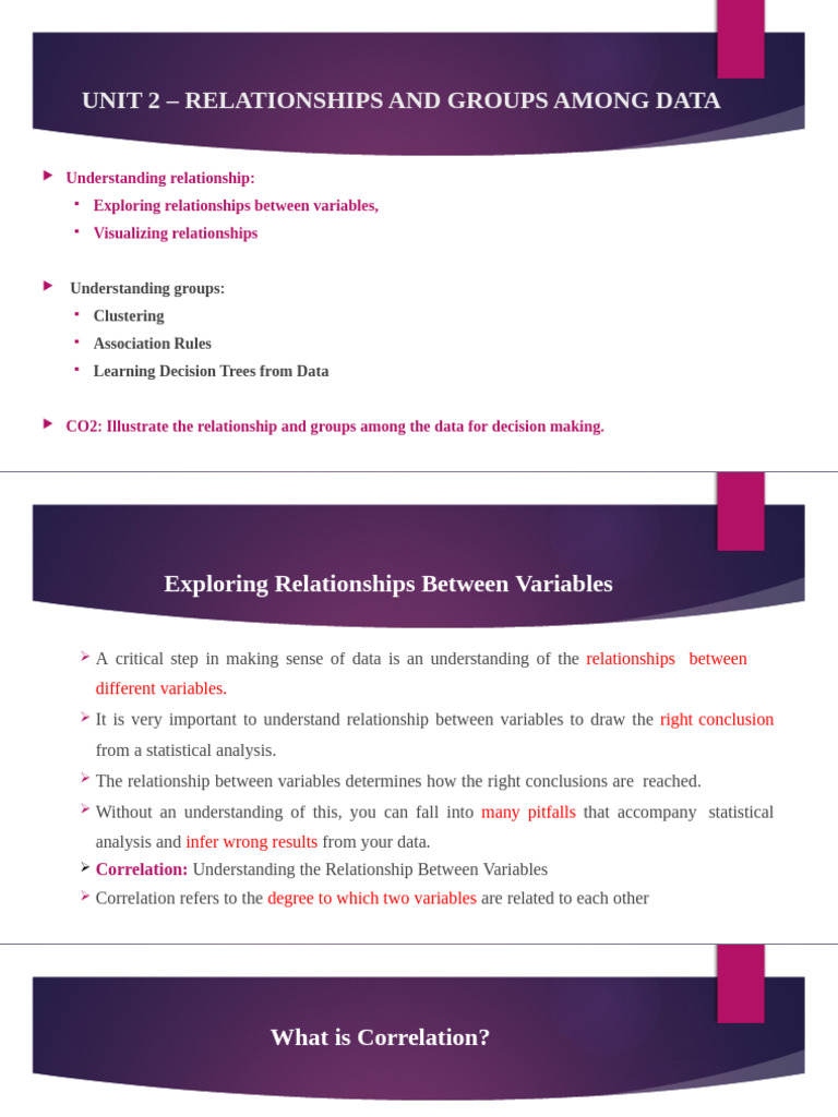 UNIT 2 - Understanding Relationship | PDF | Scatter Plot | Statistics