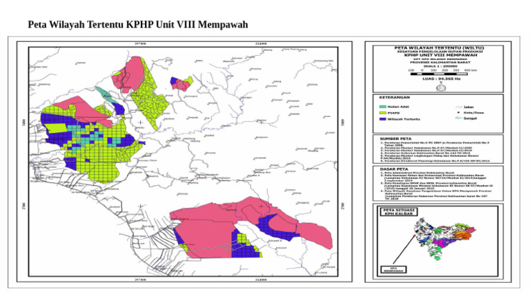 Peta Wilayah Tertentu KPHP Unit Viii Mempawah | PDF