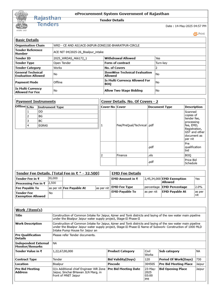 EProcurement System Government of Rajasthan | PDF | Business