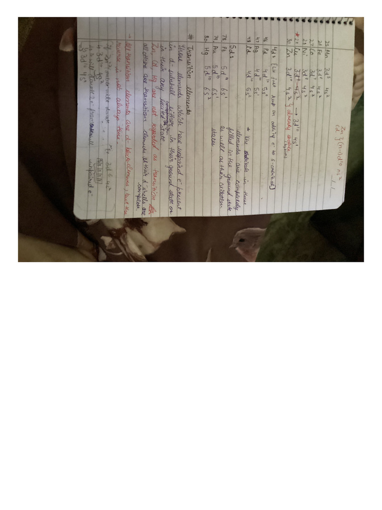 Transition Elements Notes | PDF