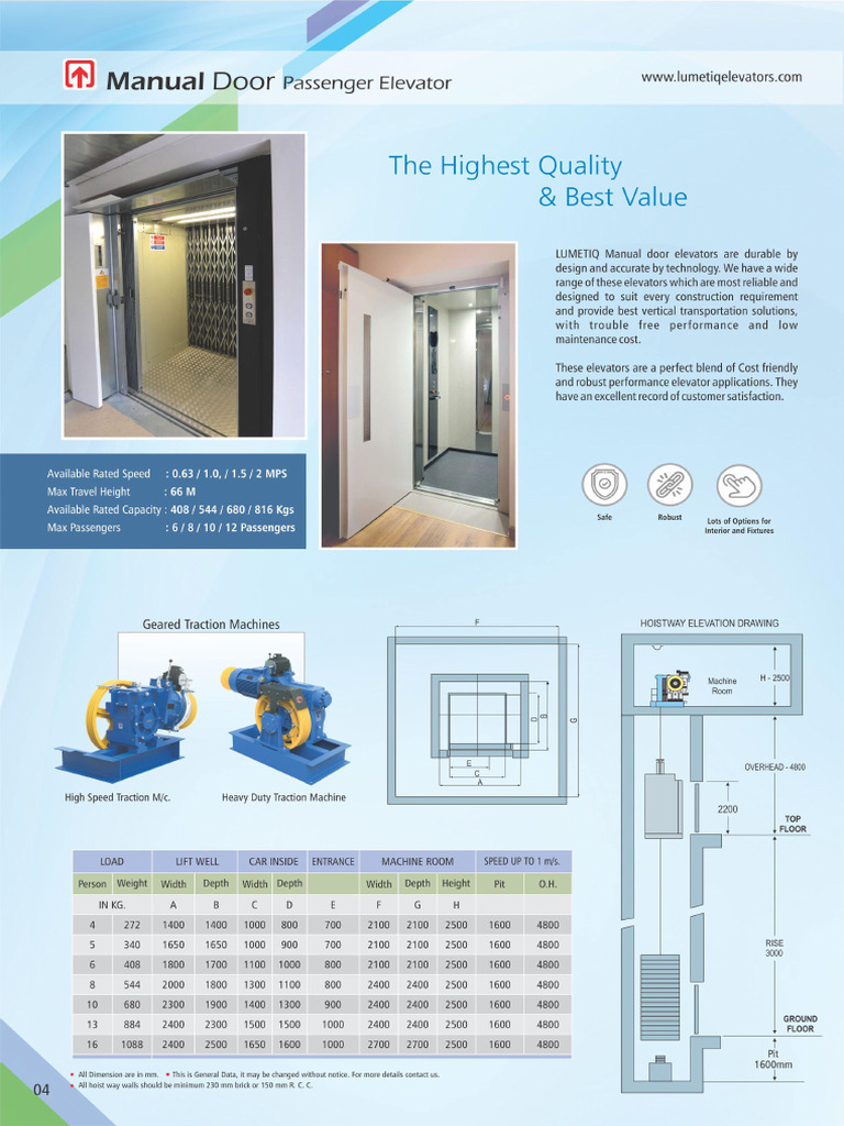 Passenger Lift | PDF