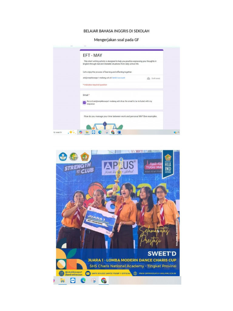 Belajar Bahasa Inggris Di Sekolah | PDF