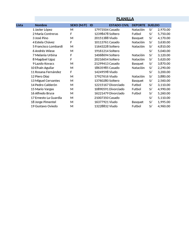 EJEMPLO Tabla Dinamica | PDF
