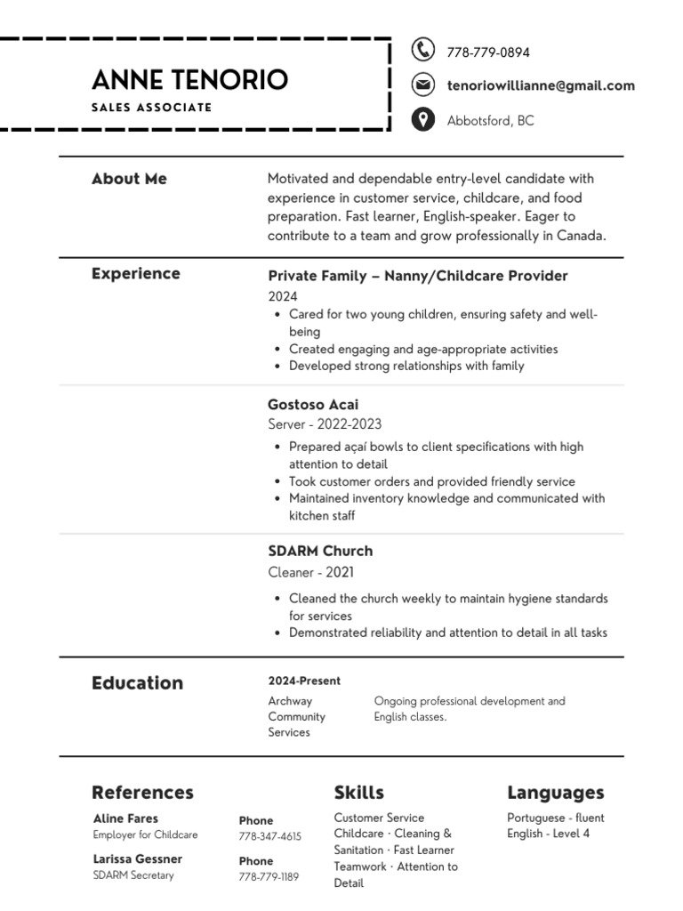 2025 Anne Tenorio Resume 2 | PDF