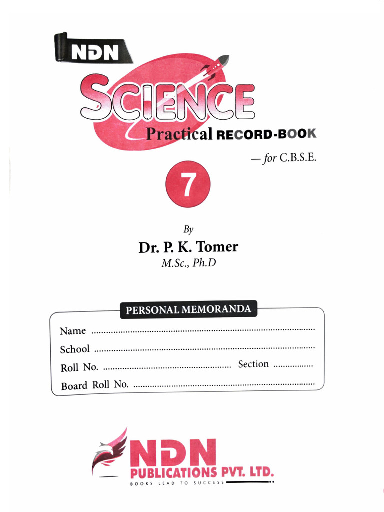 Science Practical Record Book - VII | PDF | Sewage Treatment | Tooth