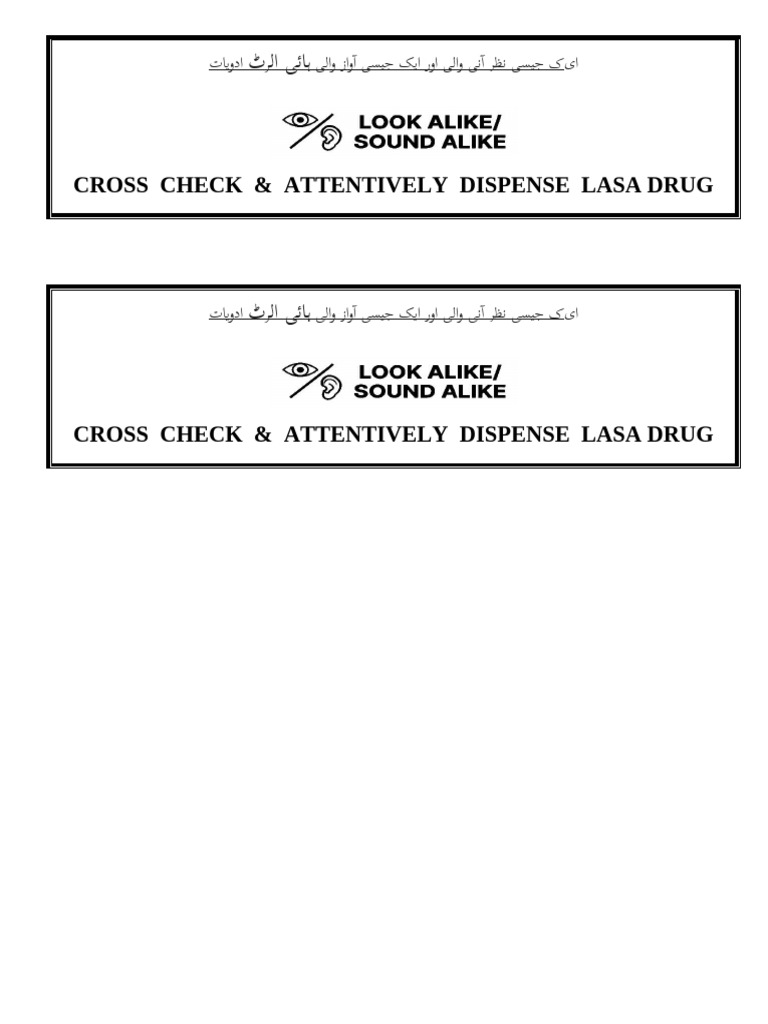 LOOK A LIKE MEDICINE Label | PDF