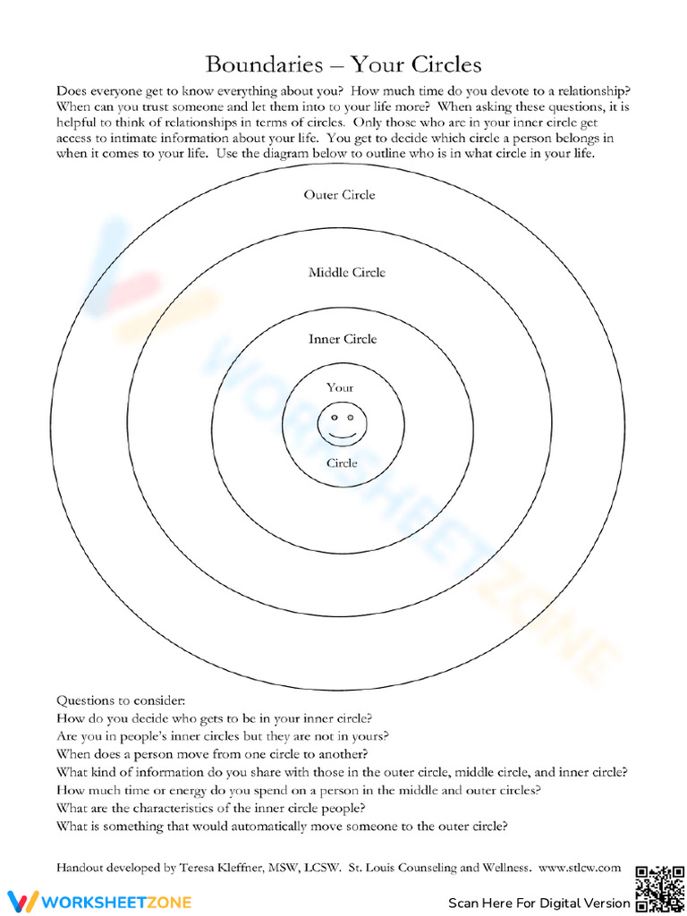 Boundary Circle Worksheet | PDF