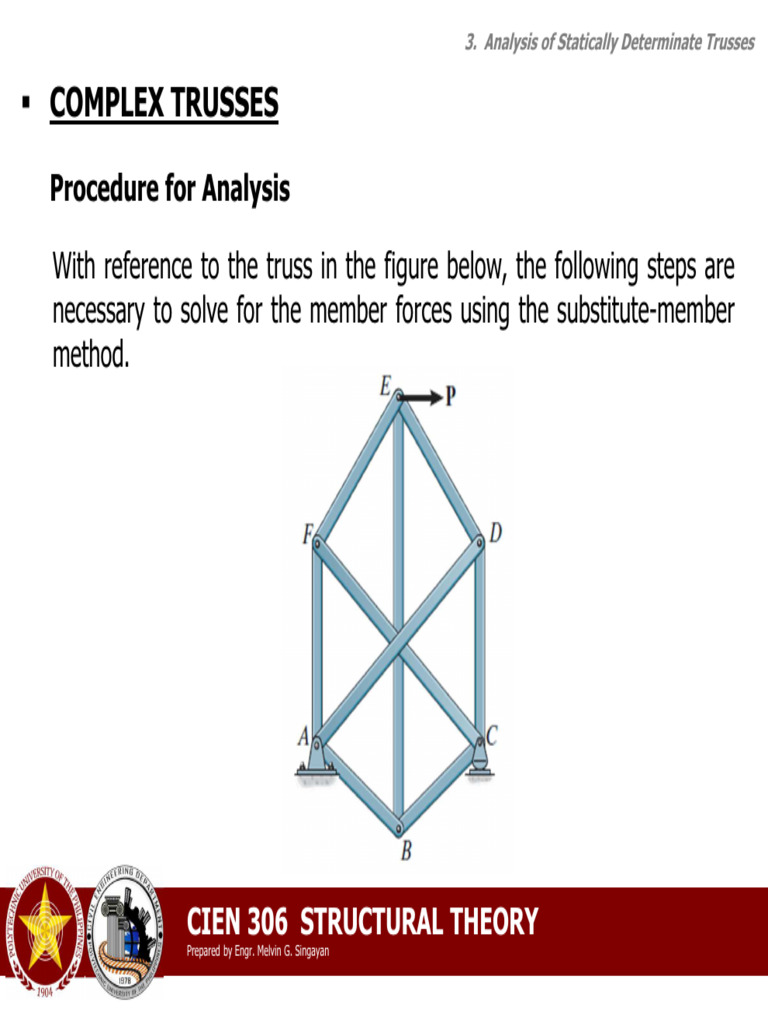 CIEN 306 Structural Theory Lec3a Ch3 Analysis of Statically Determinate ...