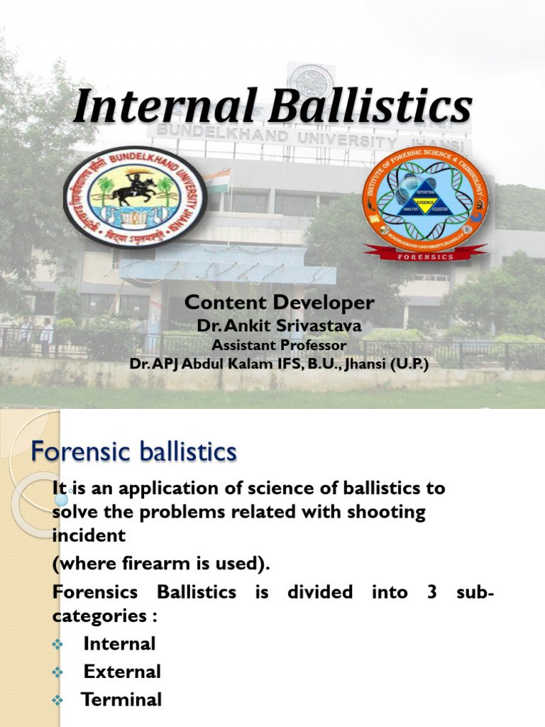 Internal_Ballistics - Dr Ankit Srivastava | PDF | Ballistics | Gun Barrel
