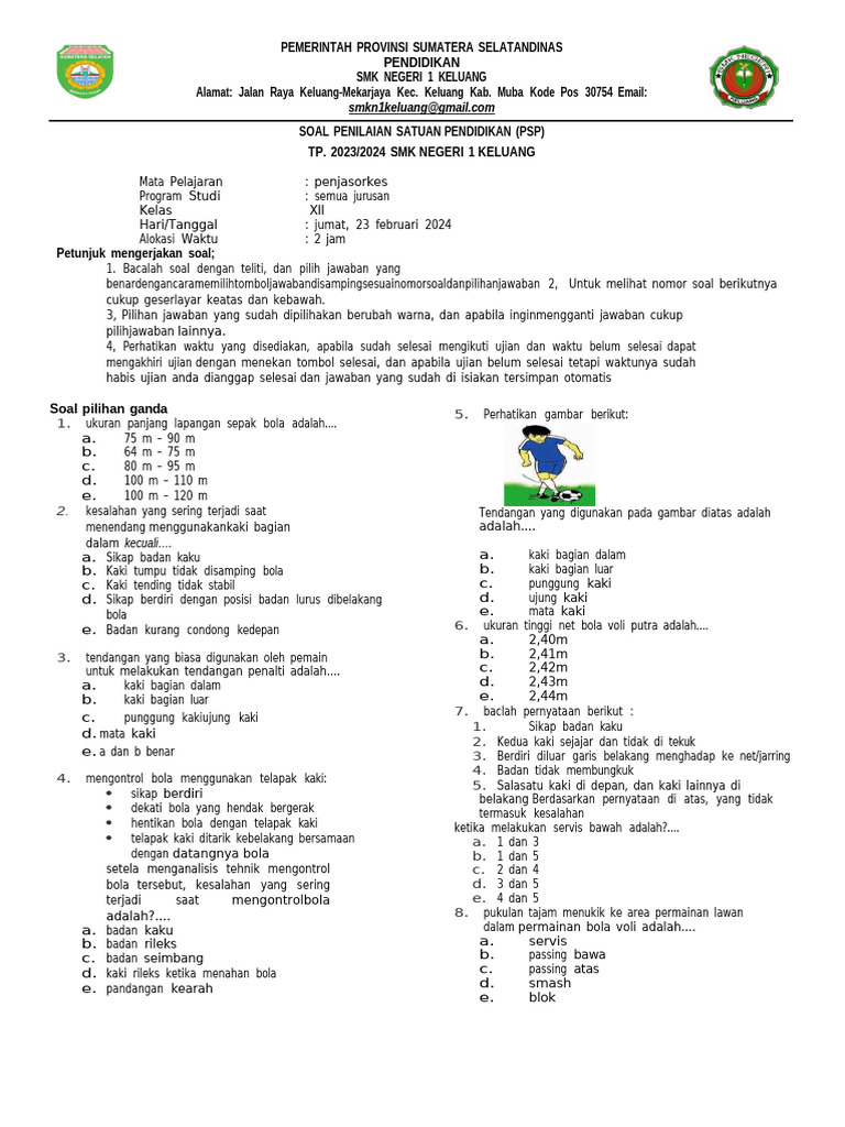 Soal PSP Randi 2024 | PDF