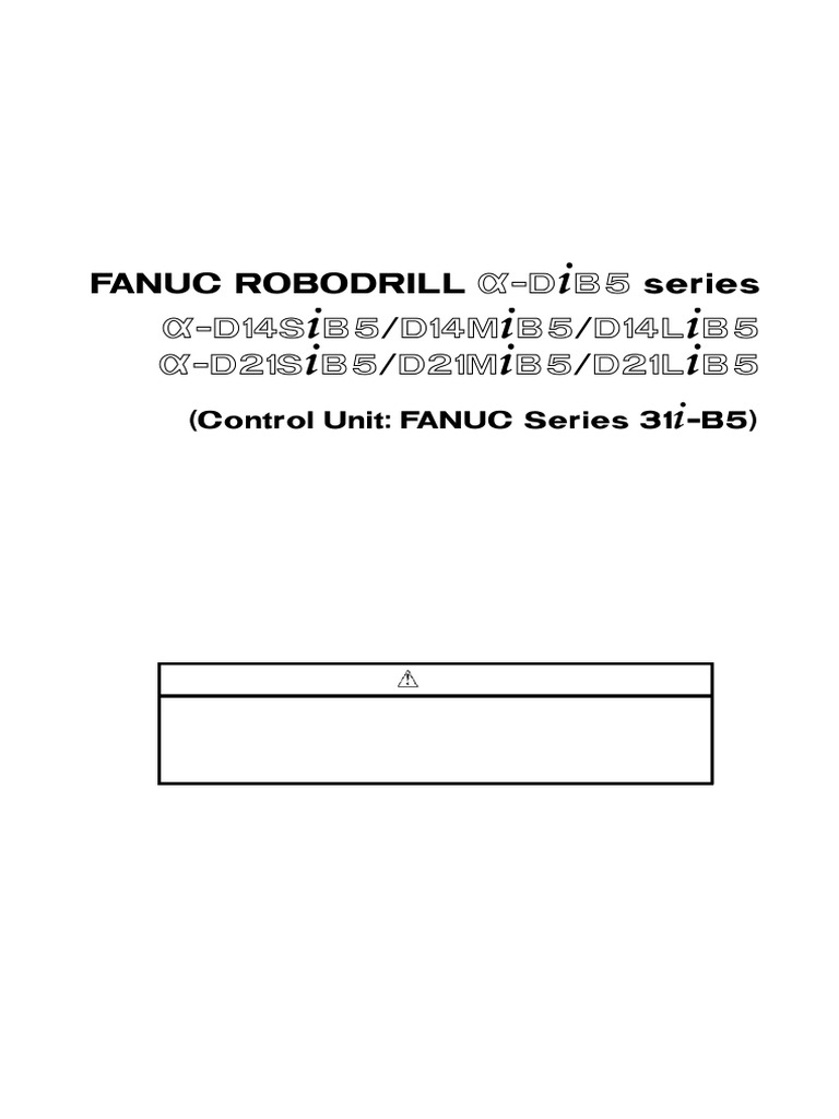 FANUC ROBODRILL α-DiB5 Manual | PDF