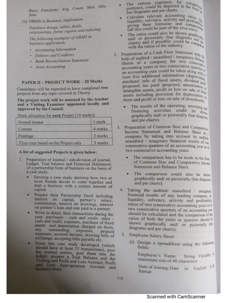 Accounts Project Work | PDF