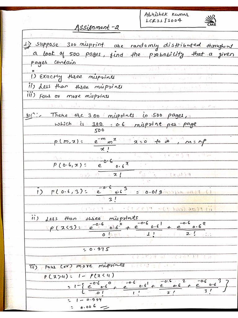 Maths Assignment 2 | PDF