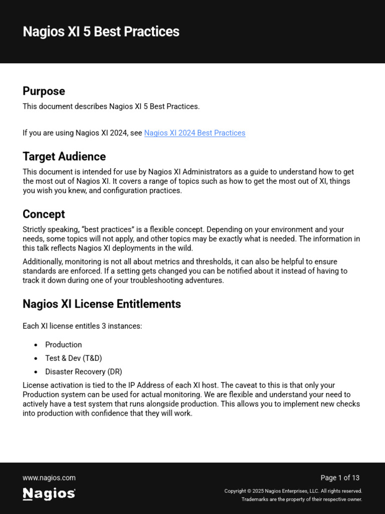 Nagios XI Best Practices | PDF | Backup | Random Access Memory
