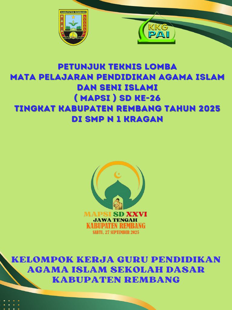 Juknis Lomba MAPSI SD 2025 Rembang | PDF